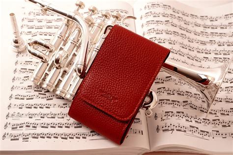 Piccolo Trumpet Pipe Holder Piccolo Trumpet Pipes Leather Pouch