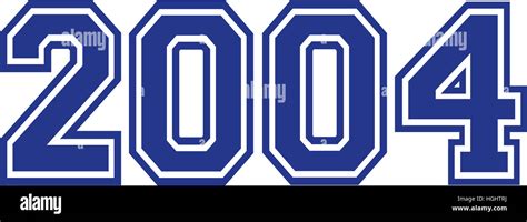 2004 Year College Font Stock Photo Alamy