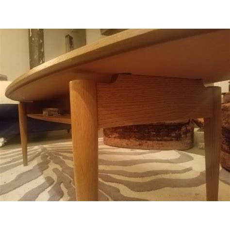 Ikea Stockholm Modern Oval Coffee Table W Storage Aptdeco