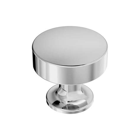 Amerock Everett 1 516 In 33mm Modern Polished Chrome Round Cabinet Knob Bp3710226 The Home