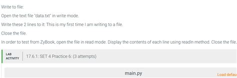 Solved Write To File Open The Text File Datatxt In Write