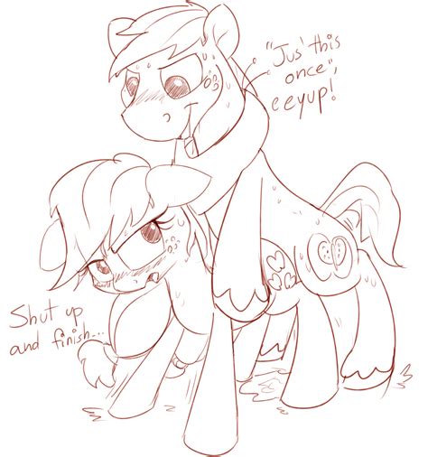 Rule 34 All Fours Applejack Mlp Big Macintosh Mlp Blush Brother And Sister Cutie Mark