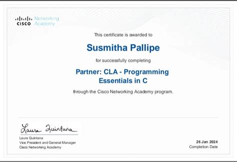 Susmitha Pallipe On Linkedin Cisconetworkingacademy Programming