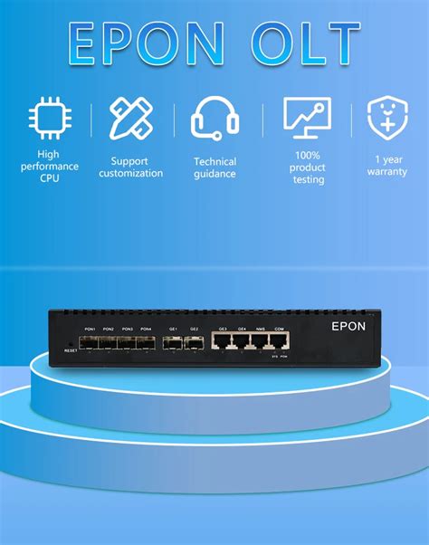 Mini 1g Ftth Epon Olt 4 Pon Port 1000m Olt Gepon Optfocus