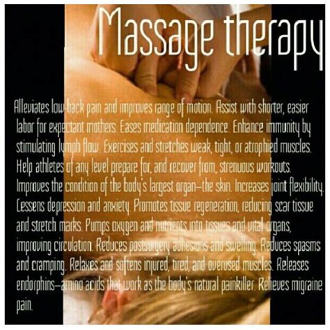Massage Therapy Benefits Massage Therapy Massage Benefits Massage