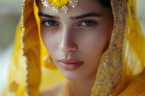 Premium Photo Indian Model Effortlessly Blends Traditional And Modern