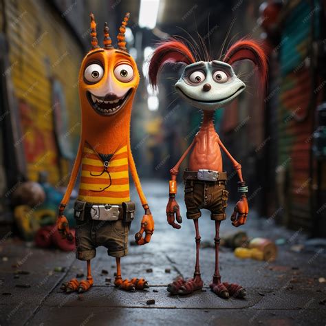 Premium Photo Illustration Of Real Life Ren Stimpy Toon Pixar Style