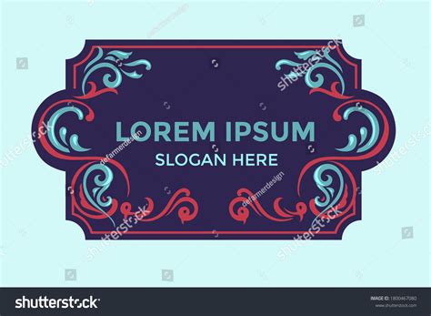 Vektor Stok Fileteado Style Border Template Vector Flourish Tanpa Royalti 1800467080