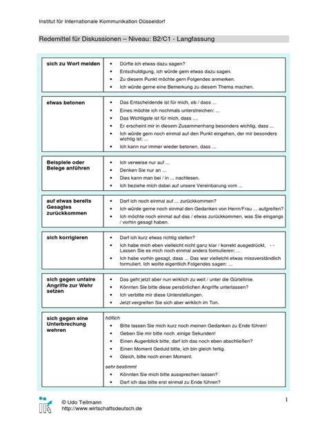 Redemittel Diskussion C1 Pdf