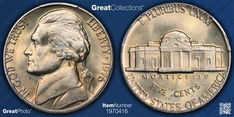 1976 Jefferson Nickel Pcgs Ms 64 Toned Item 1970416