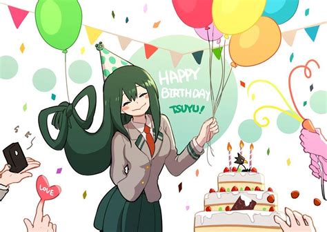 Happy Birthday Tsuyu My Hero Academia Happy Birthday Drawings My
