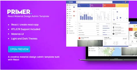 Primer React Material Design Admin Template Biggest Collection Of Gpl Themes Plugins