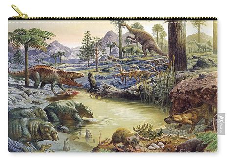 Triassic Period Landscape Artists Impression Of Tertiary Period