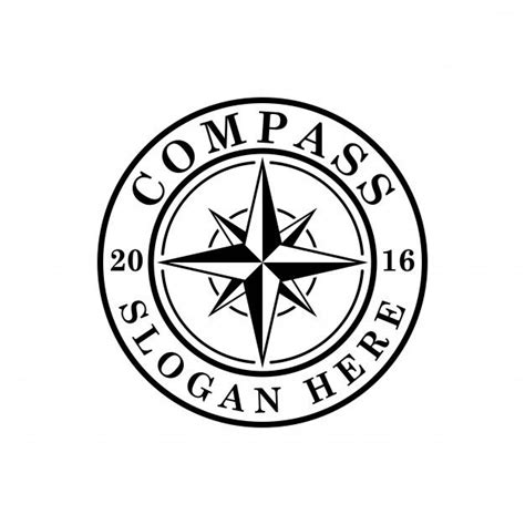 Vintage Compass Logo Badge