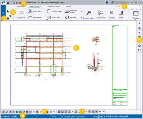 introduction to drawing mode tekla user assistance