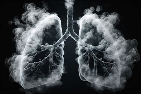 Premium AI Image Ai Generated Illustration Damaged Human Lungs
