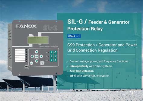 Sil G Feeder And Generator Protection Relay Fully Compliant With G99