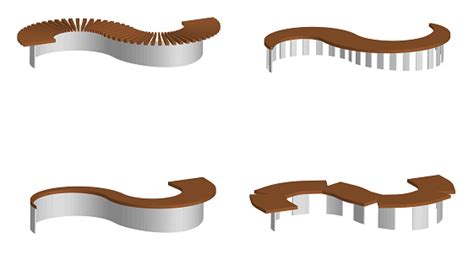 아이소메트릭 3d 벡터 투명한 배경에 원래 반원형 공원과 정원 벤치세트 0명에 대한 스톡 벡터 아트 및 기타 이미지 0명