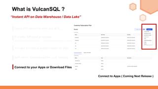 VulcanSQL 如何快速把你的 Data Warehouse 變成 API PPT