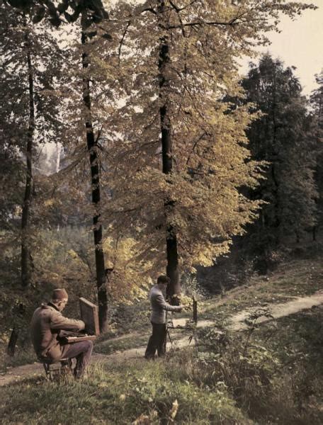 Фото "Художники на этюдах", 1950-е, г. Москва - История России в ...