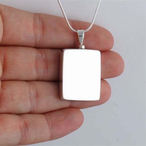 Memorial Urn Locket Necklace 925 Sterling Silver Cremation Jewelry