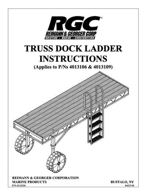 T Dock Ladder Flathead Lift And Rail