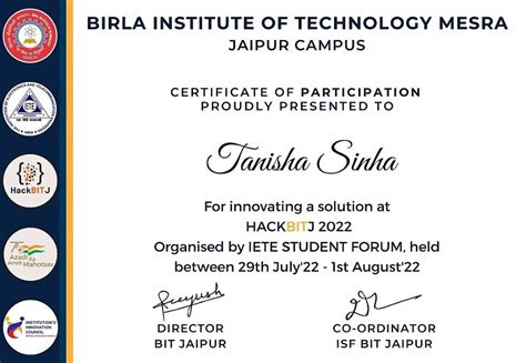 Tanisha Sinha On Linkedin Hackbitj Hackathon Technology