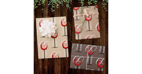 Rustic Red Wine Glass Script 70th Birthday T Wrapping Paper Sheets
