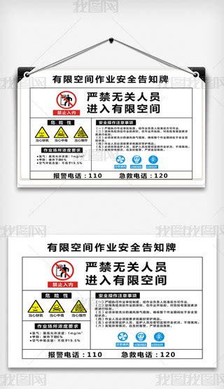 受限空间作业危险告知牌专题模板 受限空间作业危险告知牌图片素材下载 我图网