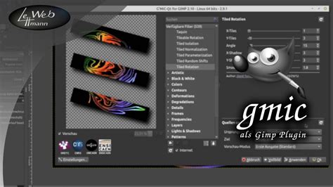 Gmic Installation And Anwendung Unter Gimp 2 10 Tutorial 52 Youtube