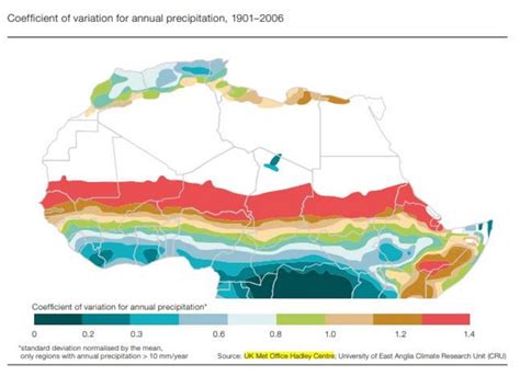Coefficient Of Variation For Annual Precipation Help With
