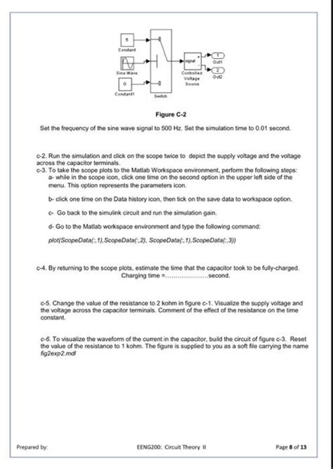 C 1 Using The Matlab Simulink Environment Build The Chegg