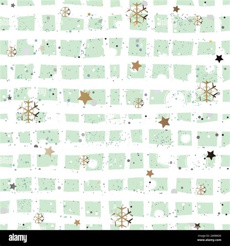 Cute Winter Seamless Pattern With Snowflakes Vector Illustration Stock