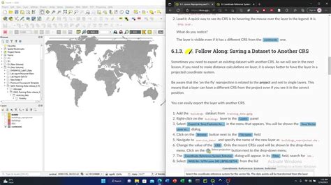 Qgis Module 61 Reprojecting And Transforming Data Youtube