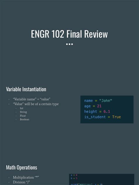 Engr 102 Final Review Pdf