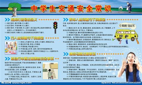 中学生交通安全常识设计图展板模板广告设计设计图库昵图网