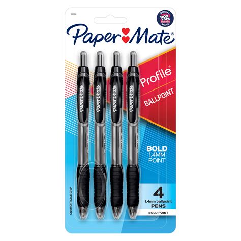 Paper Mate Profile Retractable Ballpoint Pens 1 4mm Bold Point Black