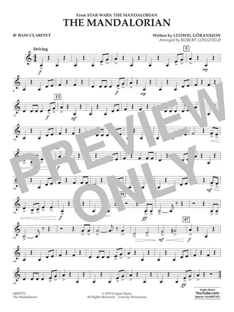 The Mandalorian From Star Wars The Mandalorian Arr Longfield Bb
