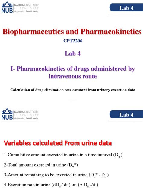 Lab 4 Pdf Pharmacokinetics Medicinal Chemistry