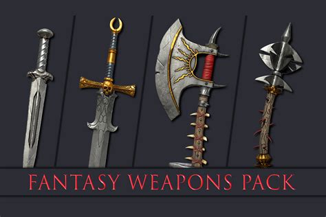 Fantasy Weapons Bundle 3d Weapons Unity Asset Store