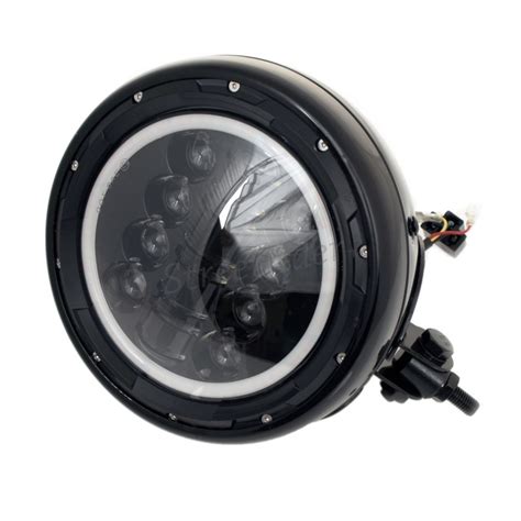 FARO FANALE ANTERIORE 190 MM MULTI PROIETTORE HALO A 10 LED MOTO CAFE RACER