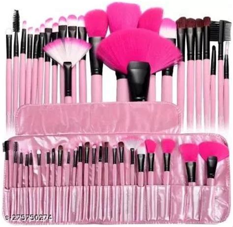 24 Piece Professional Makeup Pink Brush Set