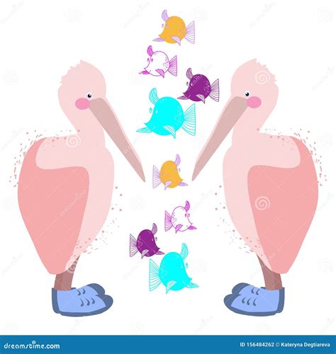 P ssaros cor de rosa ilustração stock Ilustração de morno
