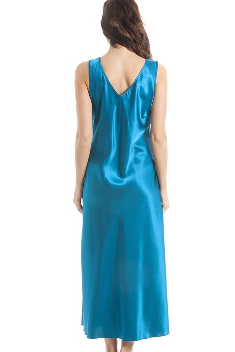 Luxury Teal Lace Satin Chemise