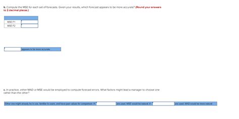 Solved Two Different Forecasting Techniques F1 And F2