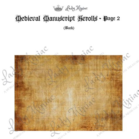 Mini Medieval Illuminated Scrolls Lady Miniac