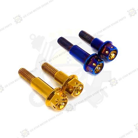 Universal Brake And Clutch Lever Bolt Screw Skru 6 30mm Gold Titanium Y15