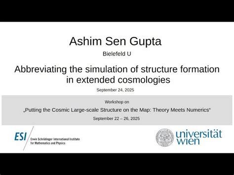 Free Video Abbreviating The Simulation Of Structure Formation In Extended Cosmologies From