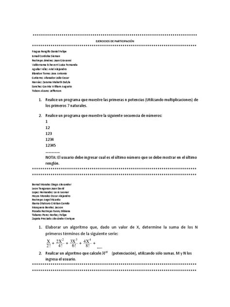 Ejercicios Informática I Pdf Enseñanza De Matemática Science