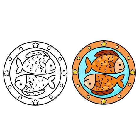 Pisces Sign Zodiac Stock Vector Illustration Of Astrology 274057938